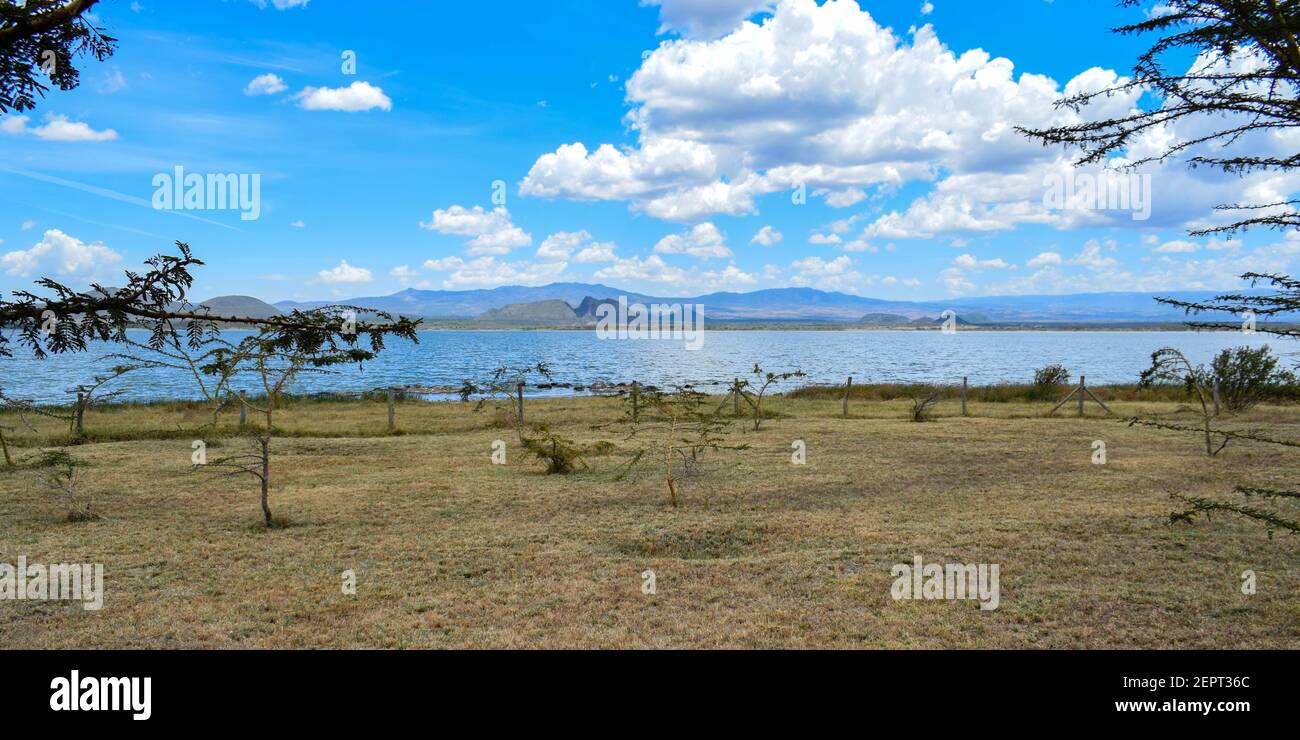 landscape of elementaita lake Stock Photo - Alamy