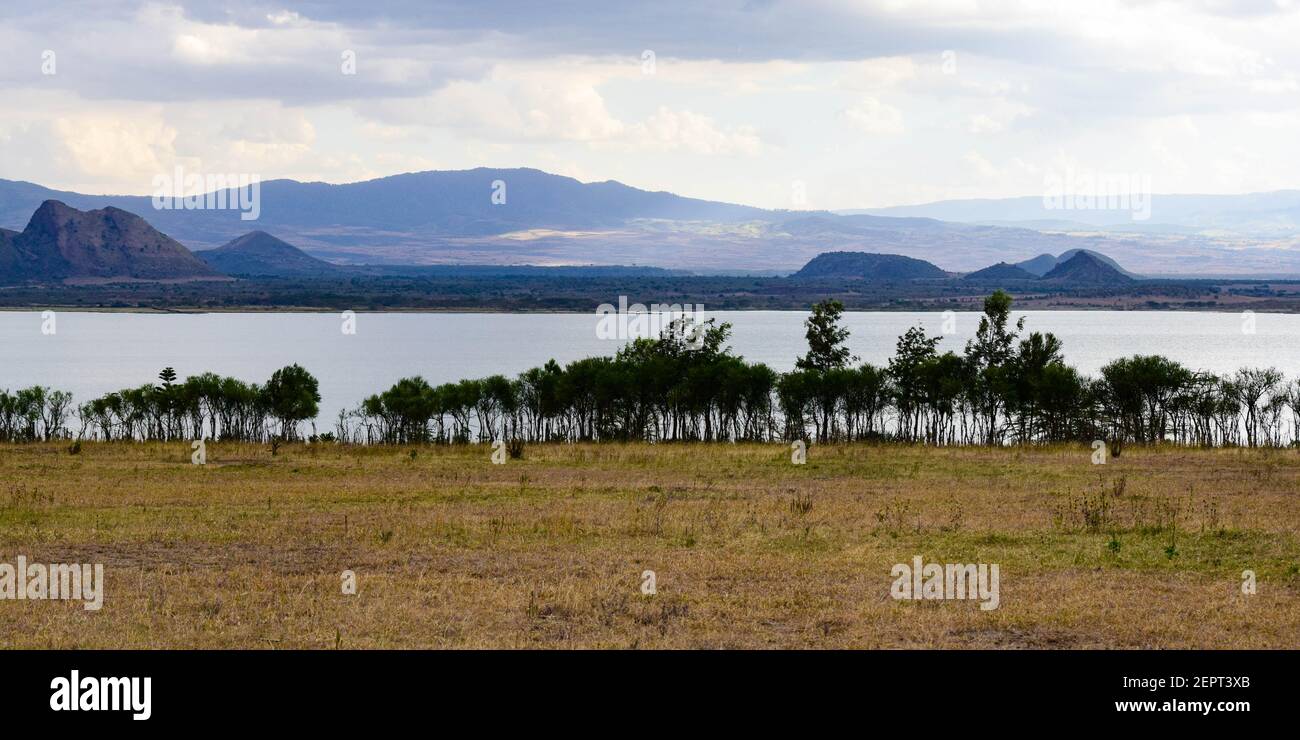 landscape of elementaita lake Stock Photo - Alamy