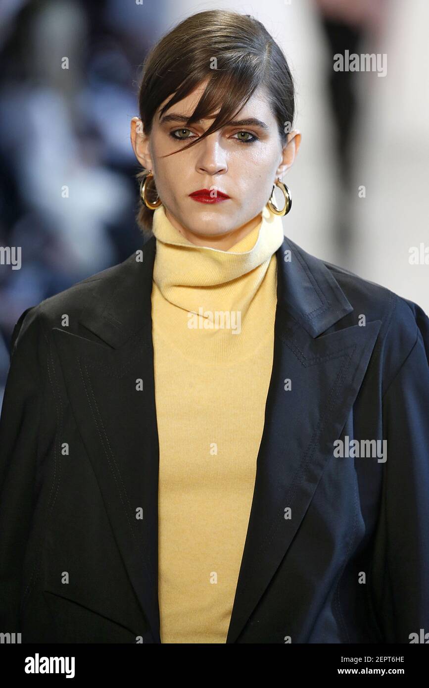Model Kel Markey walks on the runway during the Colovos Fashion Show ...