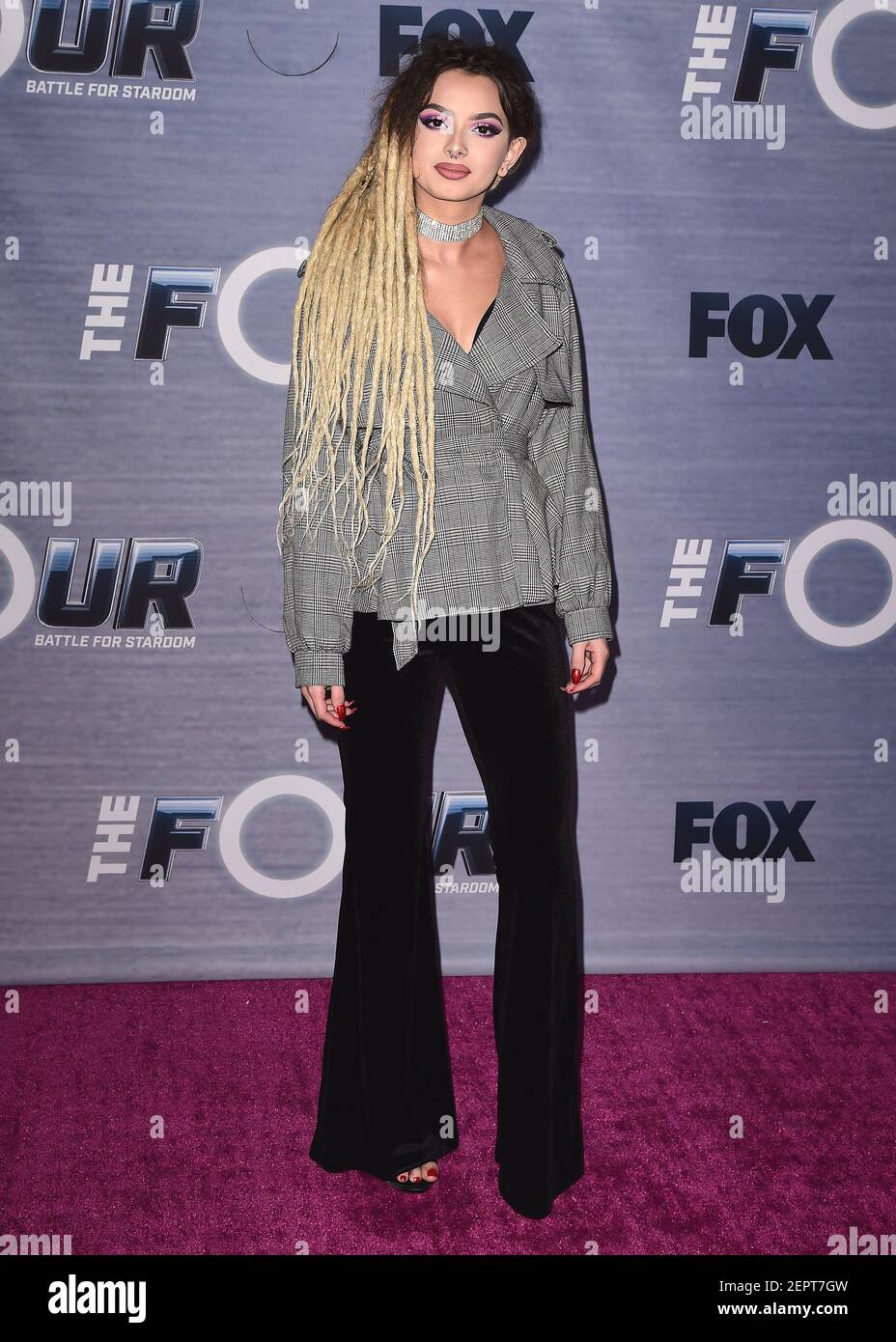 HOLLYWOOD, CA - FEBURARY 8: Zhavia at FOX's "The Four: Battle for Stardom" Season Finale Viewing ...