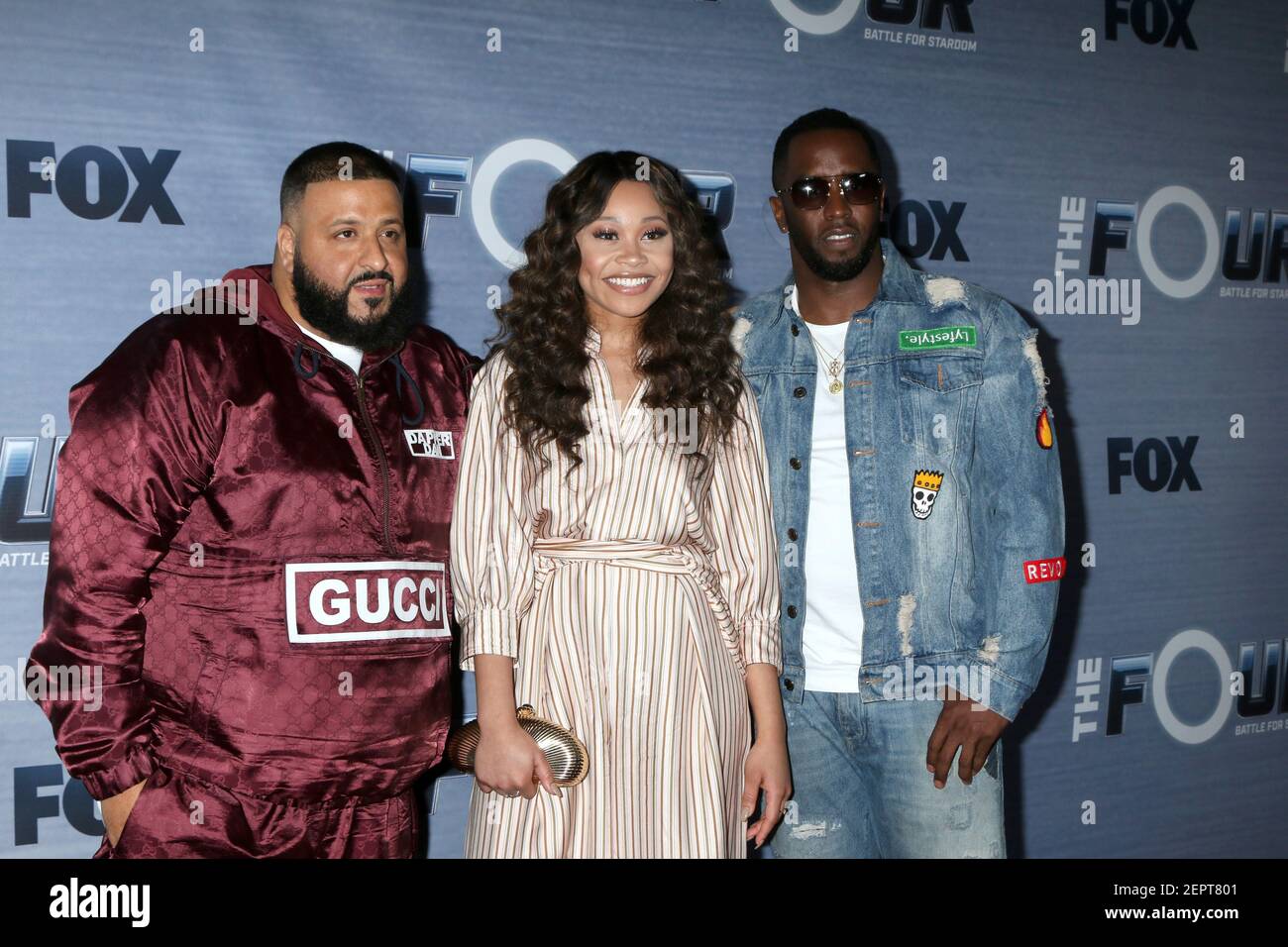 LOS ANGELES - FEB 8: DJ Khaled, Evvie McKinney, Sean Combs at the "The ...