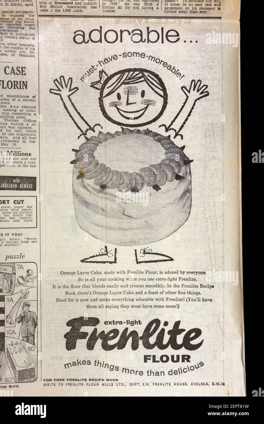 Flour advert 1960s hi-res stock photography and images - Alamy