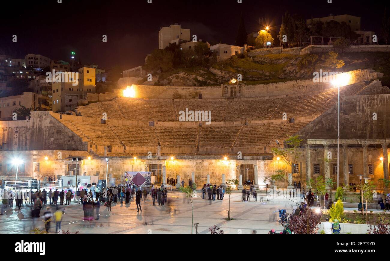 Amman roman theatre jordan performance hi-res stock photography and ...