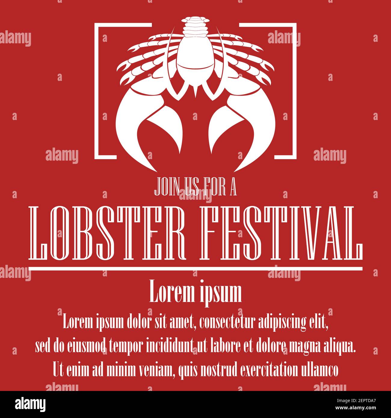 lobster poster for lobster festival . vector illustration Stock Vector ...