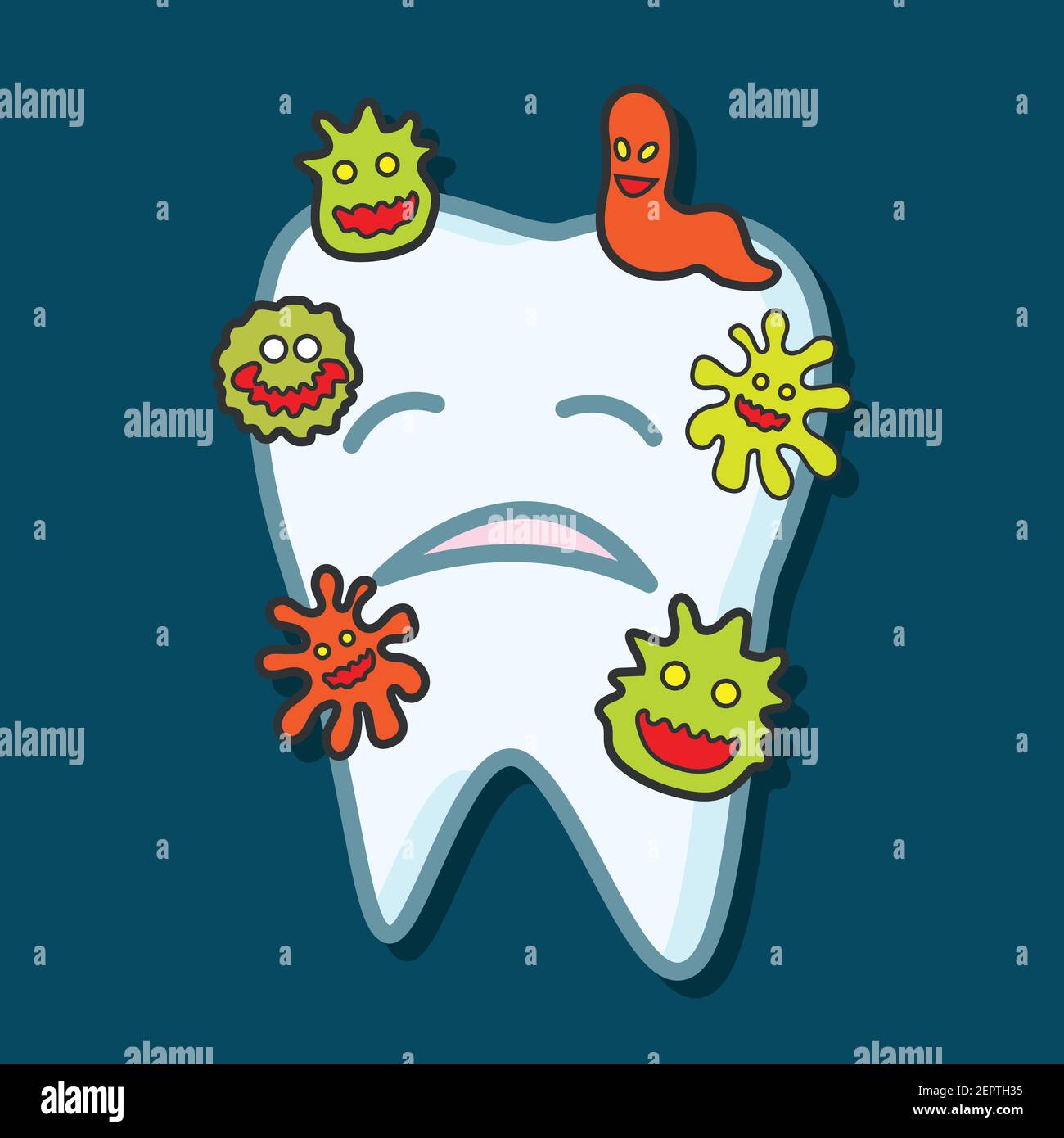 tooth bacteria and tooth for dentistry / stomatologist / dental clinic ...