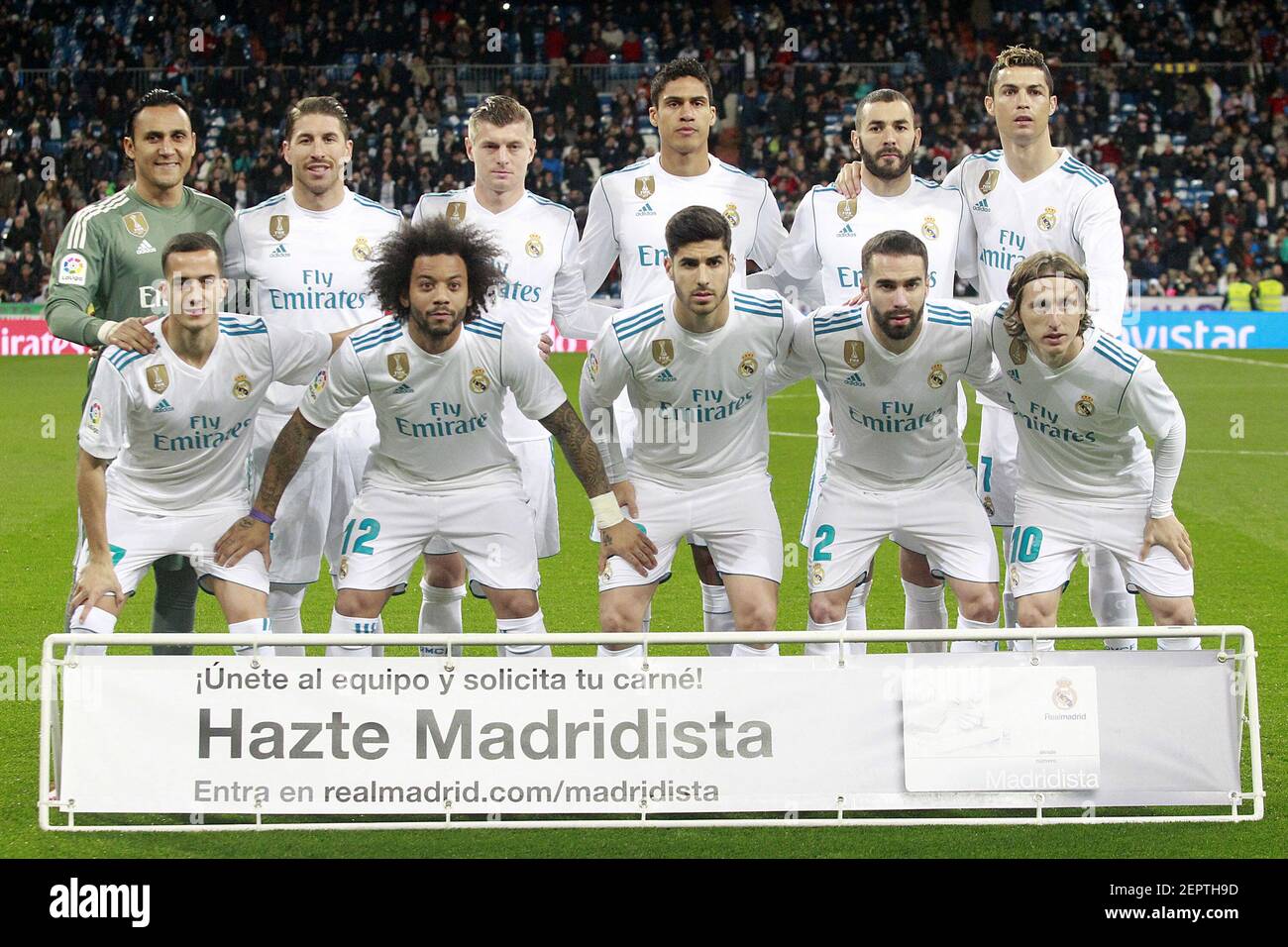 Real Madrid's team photo with Keylor Navas, Sergio Ramos, Toni Kroos ...