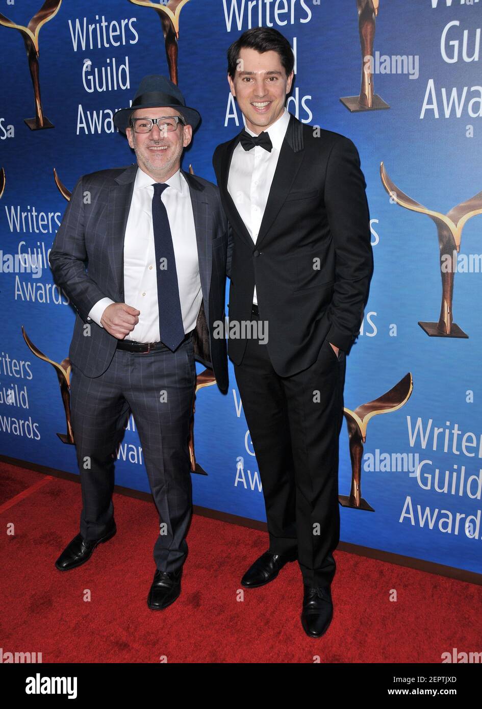 Jeff Astrof and Nicholas D'Agosto arrives the 2018 Writers Guild Awards ...