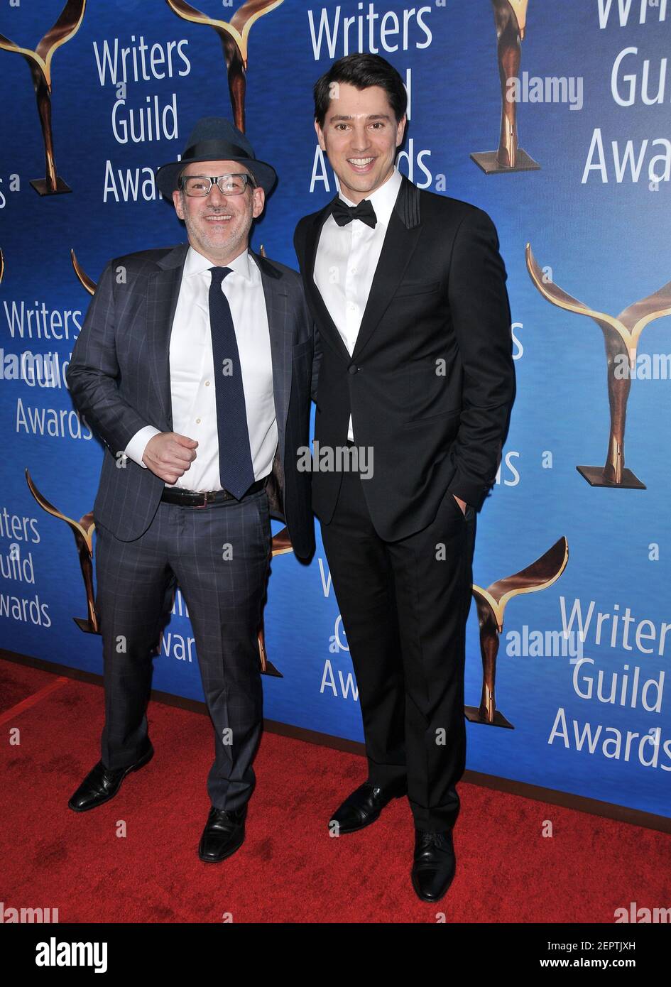 Jeff Astrof and Nicholas D'Agosto arrives the 2018 Writers Guild Awards ...