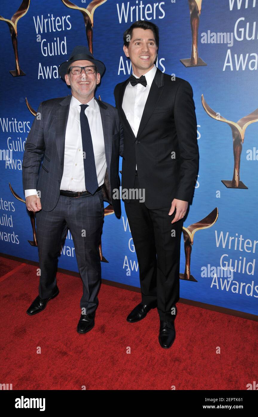 Jeff Astrof and Nicholas D'Agosto arrives the 2018 Writers Guild Awards ...