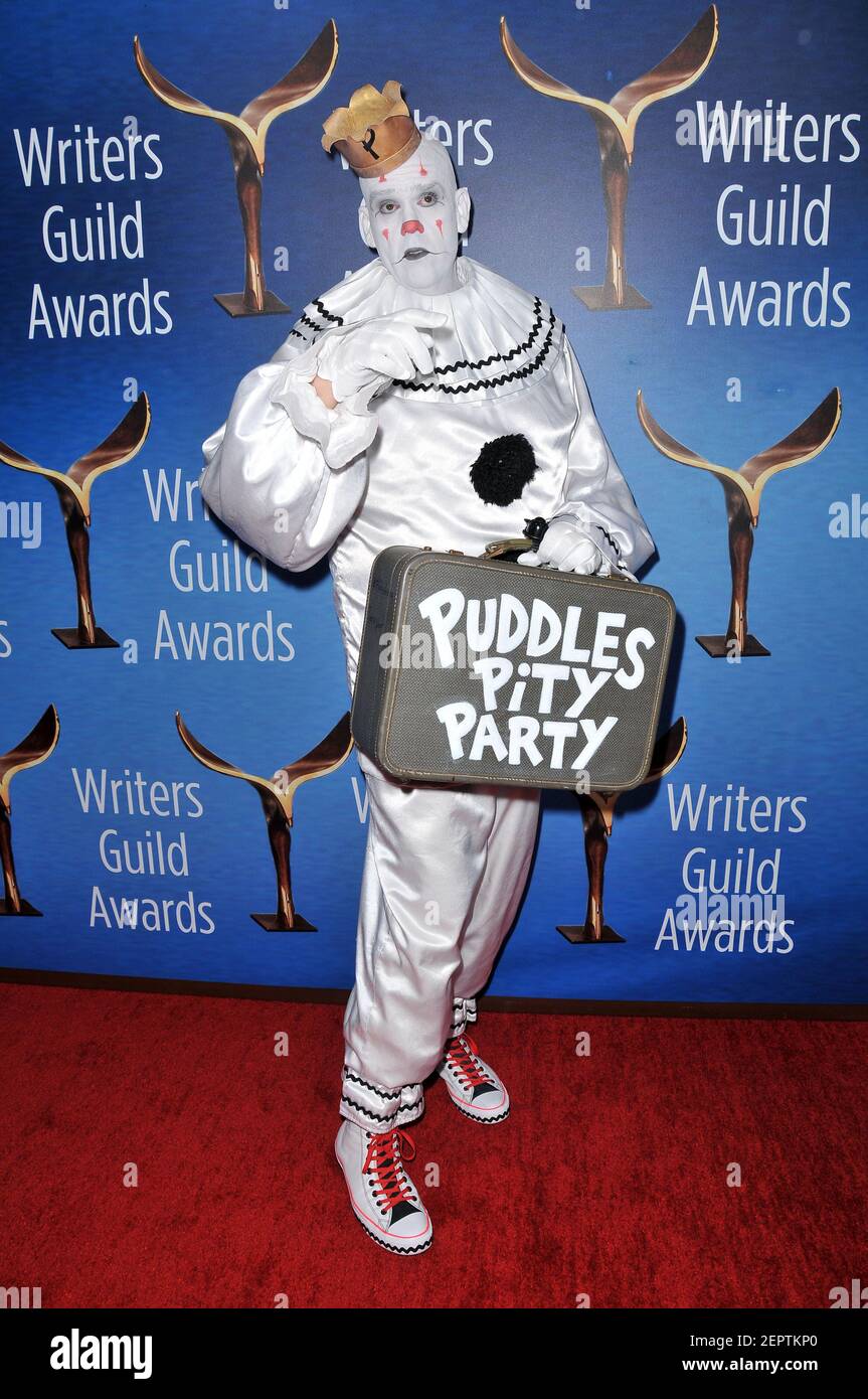 Mike Geier aka Puddles Pity Party arrives the 2018 Writers Guild Awards ...