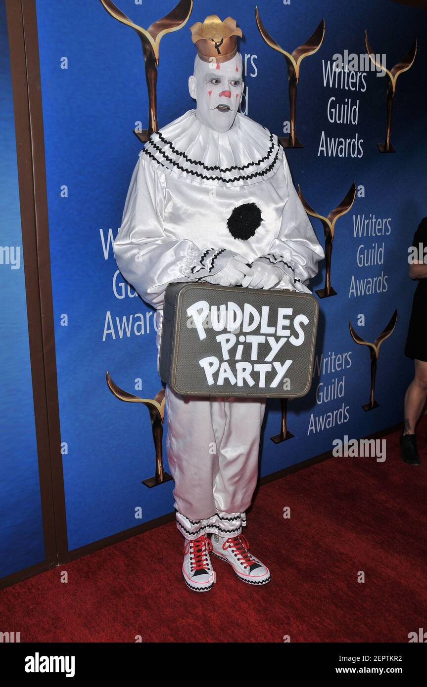 Mike Geier aka Puddles Pity Party arrives the 2018 Writers Guild Awards ...
