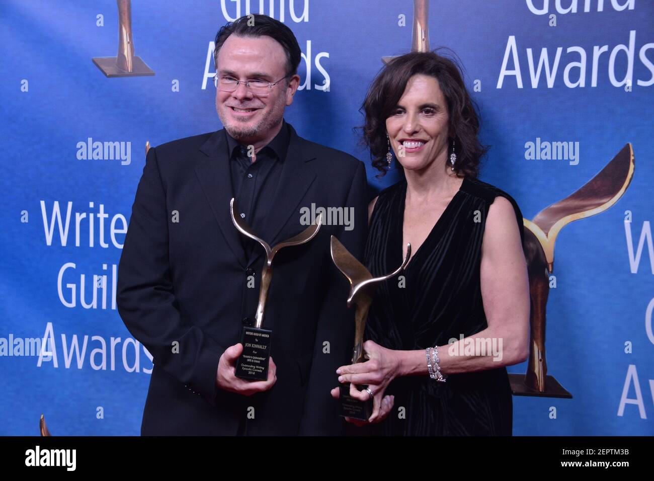 Tracy Poust and Jon Kinnally arrives the 2018 Writers Guild Awards L.A ...