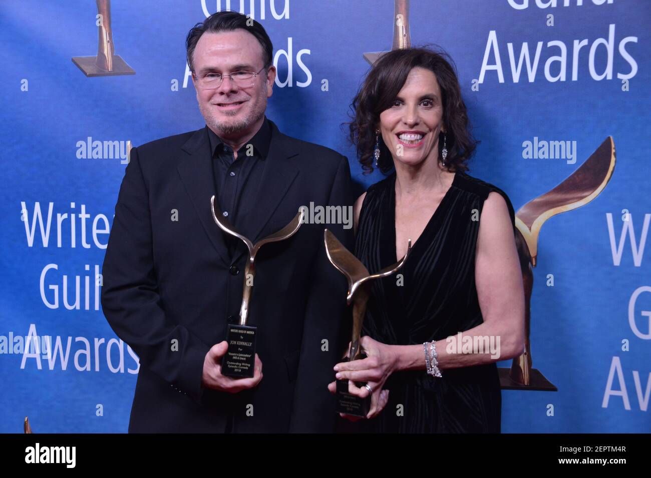 Tracy Poust and Jon Kinnally arrives the 2018 Writers Guild Awards L.A ...