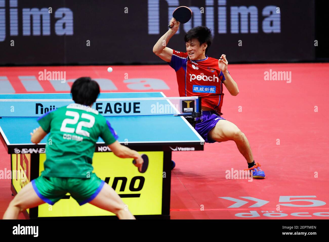 Tokyo, Japan. 26th Feb, 2021. (L to R) Yuya Oshima (Meister), Shunsuke Togami (Asteeda) Table ...