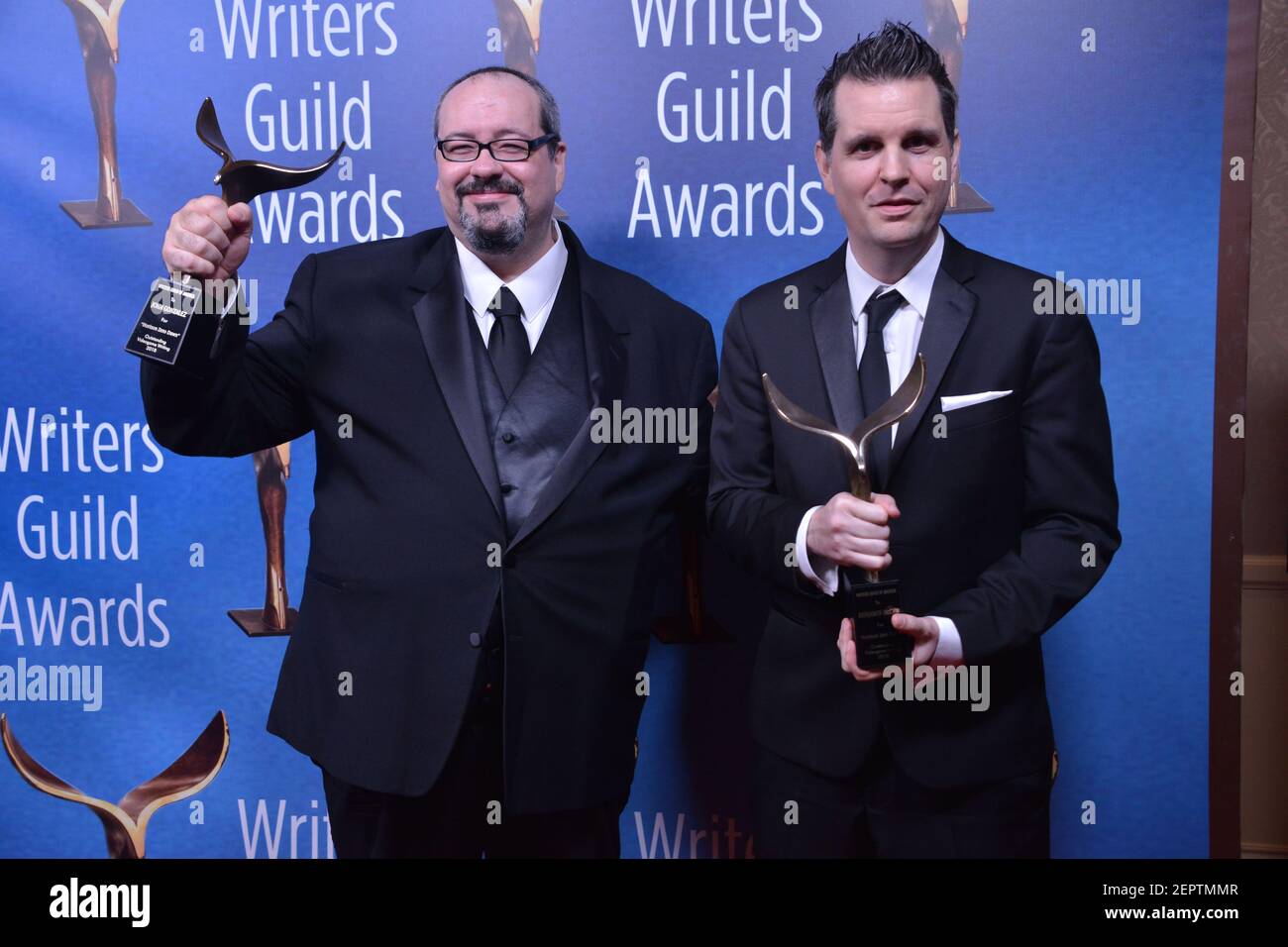 John Gonzalez and Benjamin Mccaw arrives the 2018 Writers Guild Awards ...