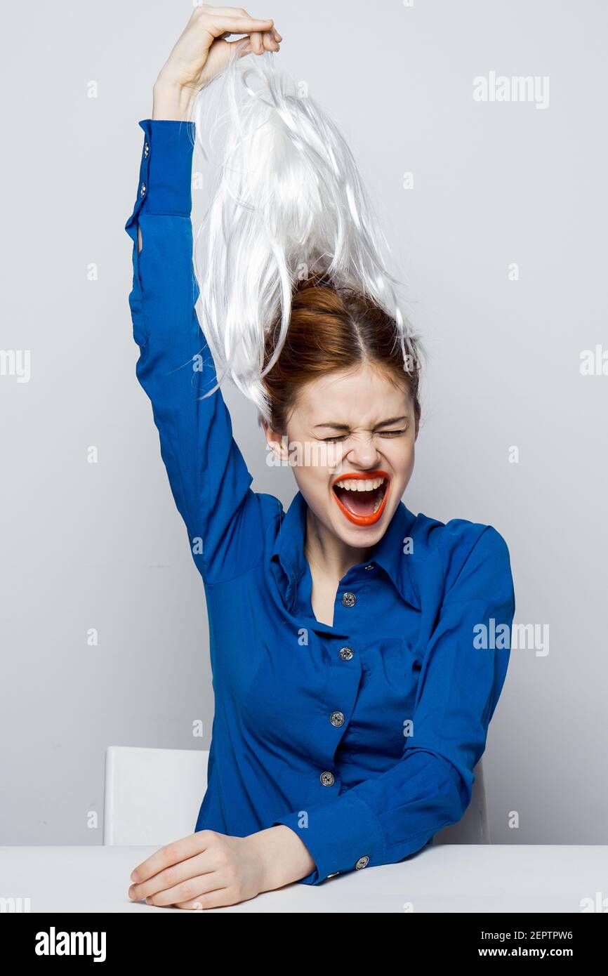 Female takes glasses from table hi-res stock photography and images - Alamy