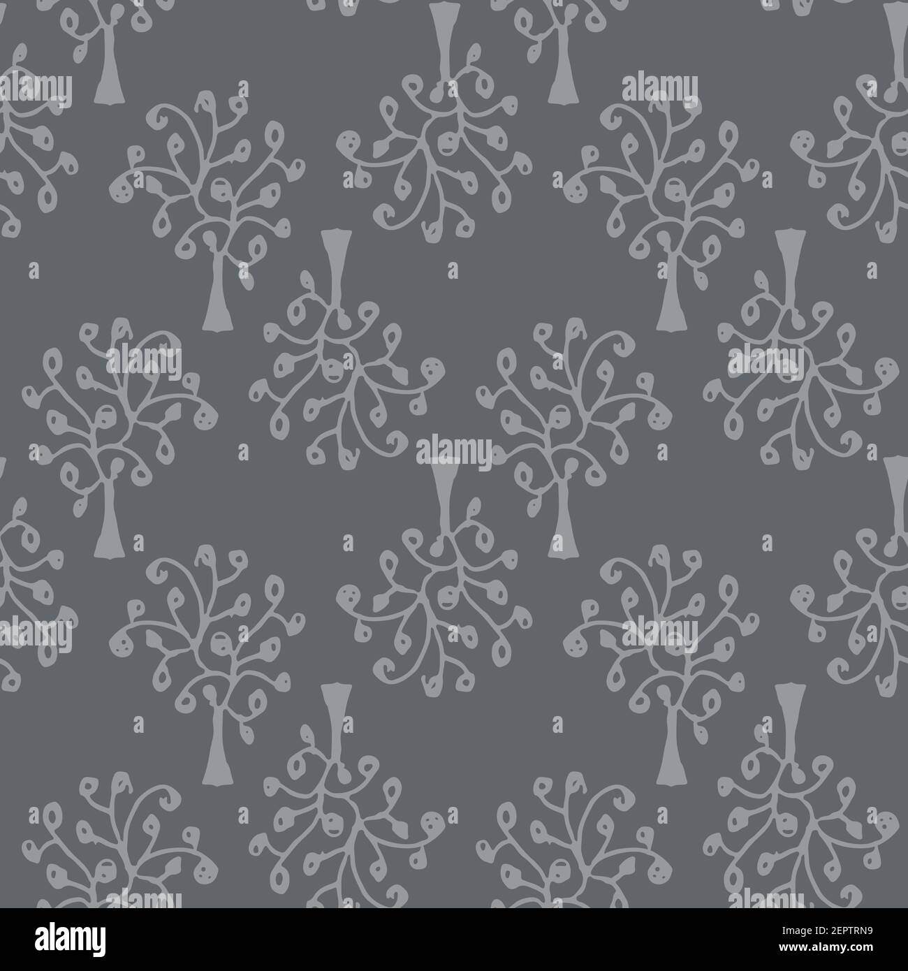 gray trees seamless vector pattern Stock Vector Image & Art - Alamy