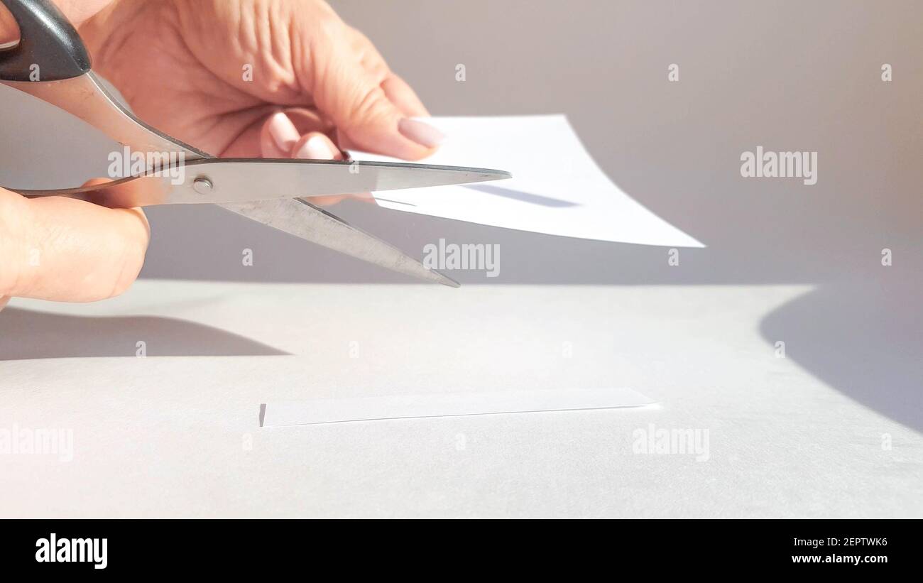 Creative woman cuts paper hi-res stock photography and images - Alamy