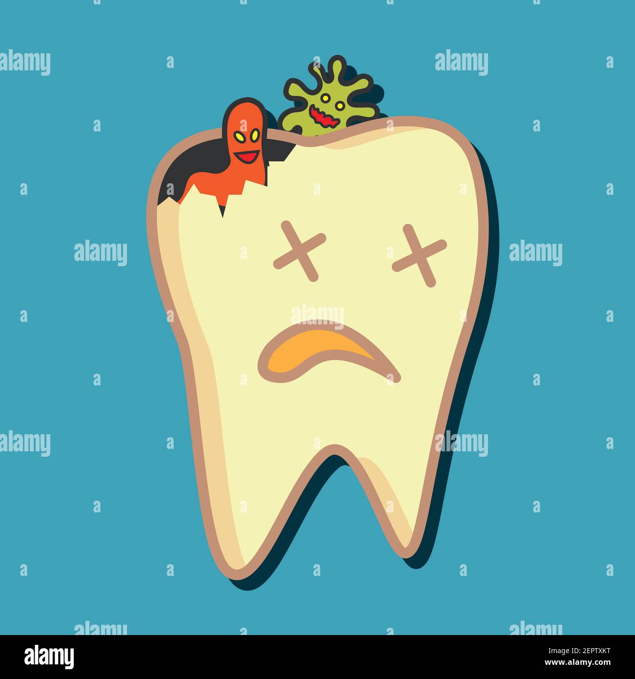 tooth bacteria and tooth for dentistry / stomatologist / dental clinic ...