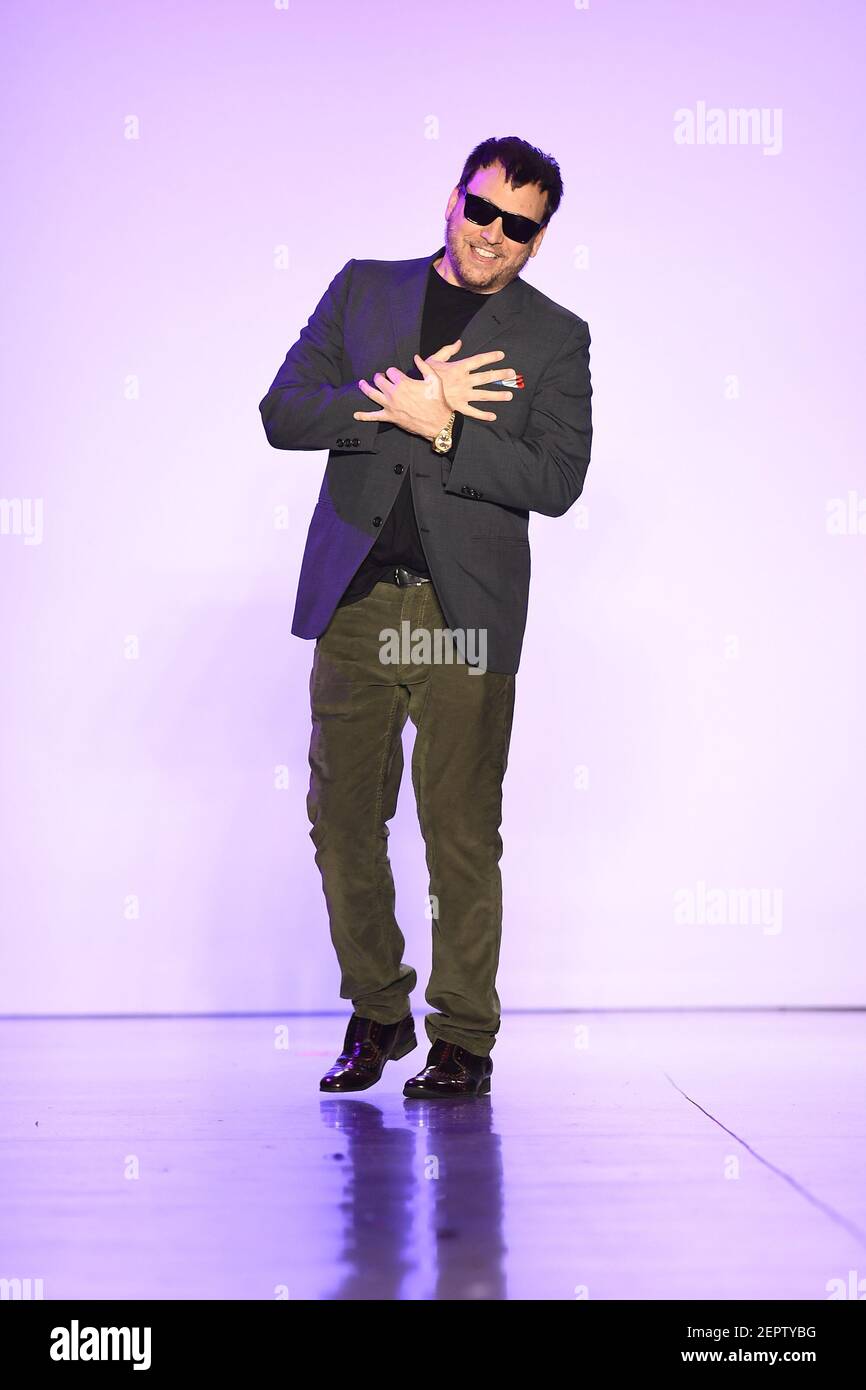 Designer Johnson Hartig walks on the runway during the The Libertine ...