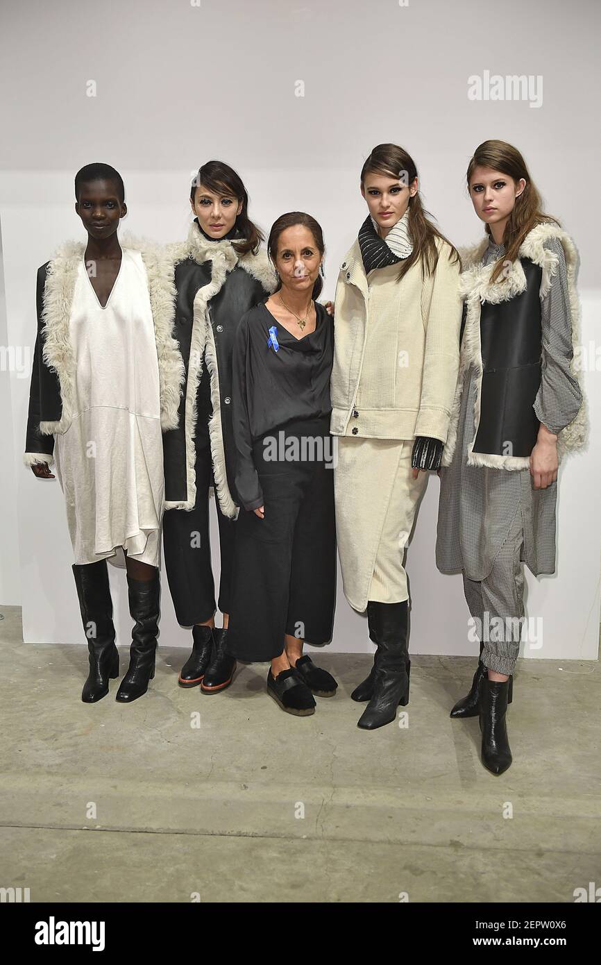 Designer Maria Cornejo and models at the presentation for Zero+Mario ...