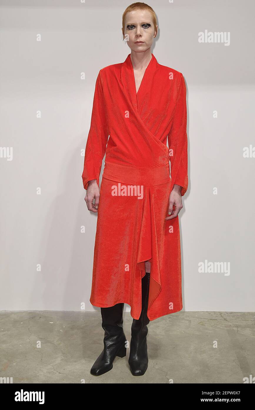 Model at the presentation for Zero+Mario Cornejo Fashion Show during ...