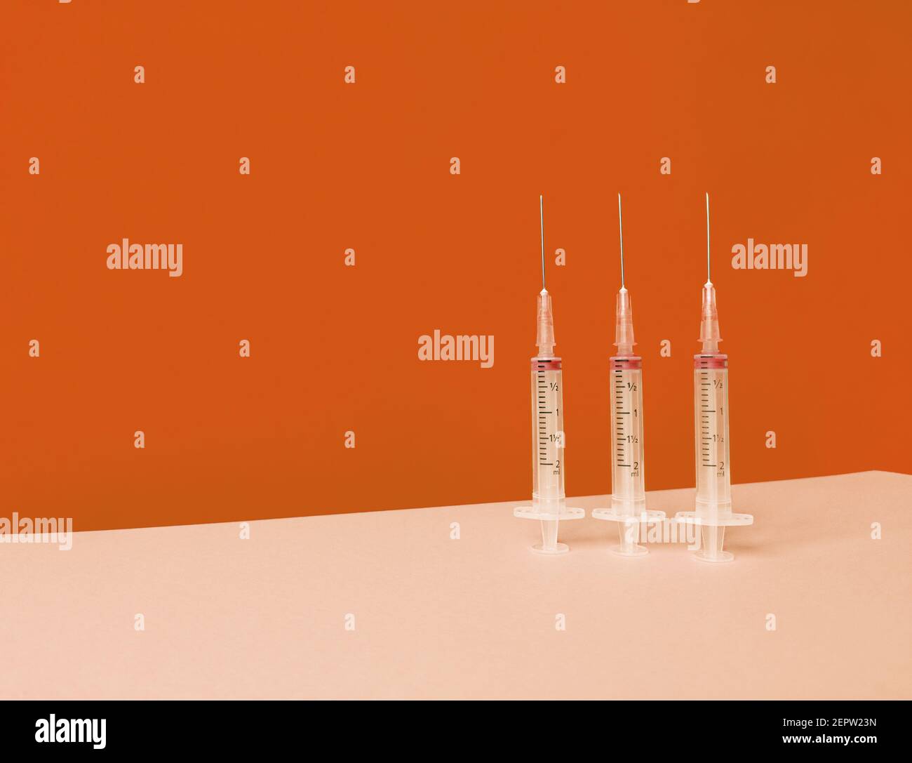 Syringes three syringes hi-res stock photography and images - Alamy
