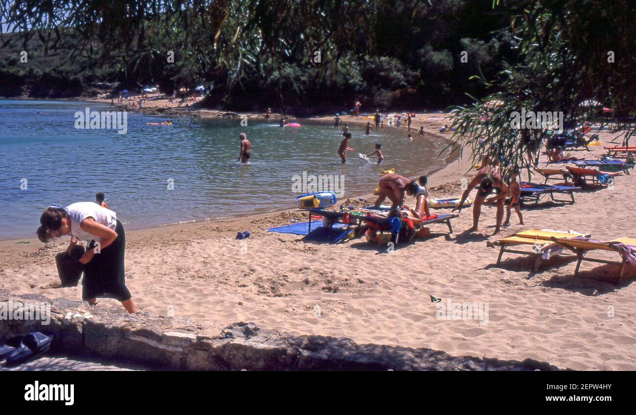 Palau, Sardinia, Italy. Cala Capra beach (scanned from Fujichrome ...