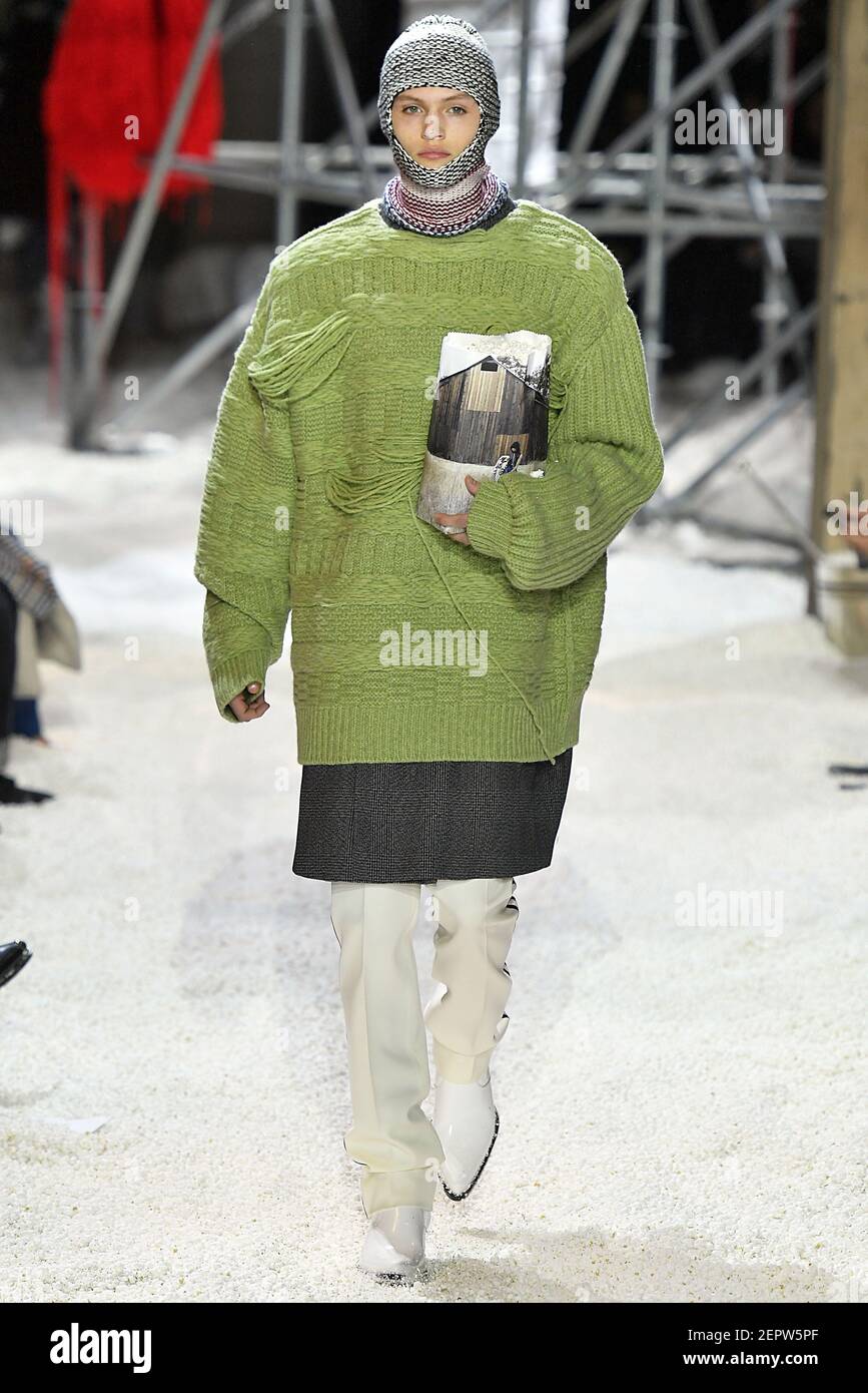 Model Mingus Reedus walks on the runway during the Calvin Klein Fashion ...