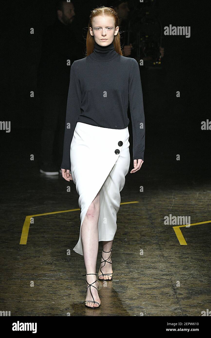 Model Victoria Schons walks on the runway during the Boss Fashion Show ...