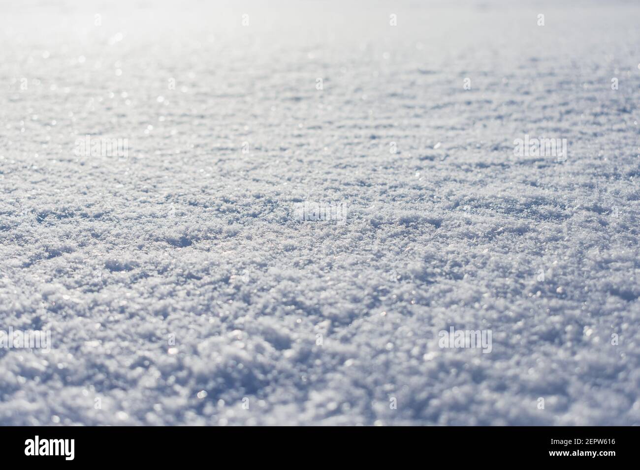 Snowy surface, the surface covered with a dense layer of snow in winter ...