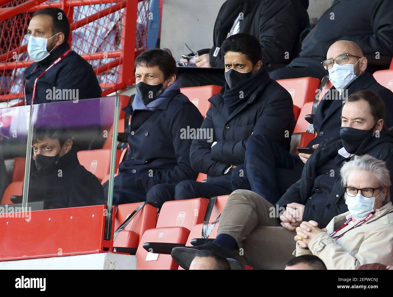 Sporting Director of PSG Leonardo Araujo, President of PSG Nasser Al ...