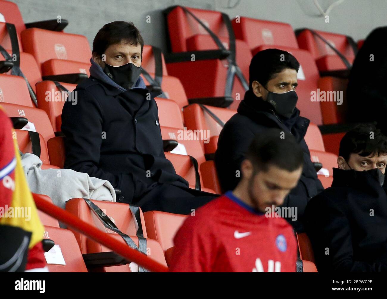 Sporting Director of PSG Leonardo Araujo, President of PSG Nasser Al ...