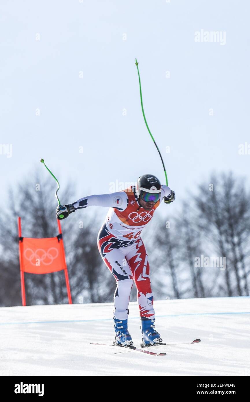February 15, 2018: Jan Hudec of Â Czech Republic competing in mens ...