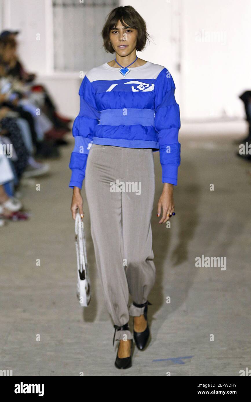 Model walks on the runway during the Maryam Nassir Zadeh Fashion Show ...