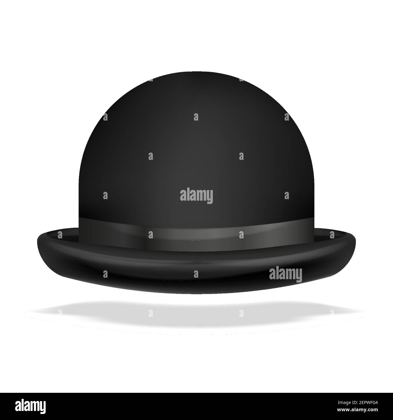 Vector bowler hat realistic isolated. 3D vector illustration isolated ...