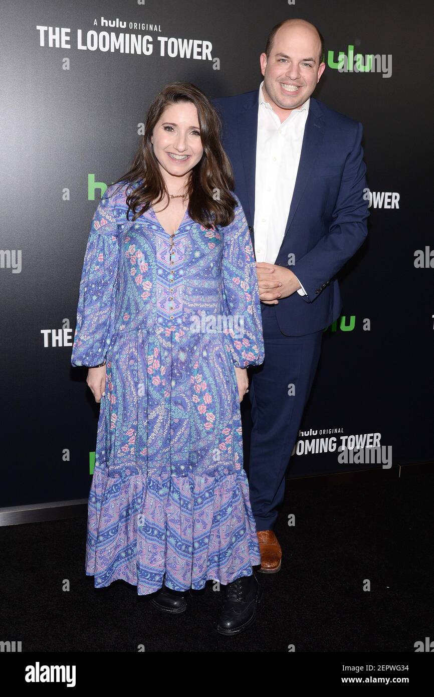 (L-R) TV reporter Jaime Stelter and Brian Stelter attend "The Looming ...