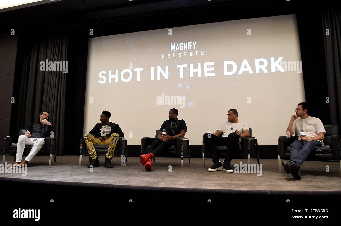 WEST HOLLYWOOD - FEBRUARY 15: (L-R) Moderator Chris Broussard, Tyquone ...
