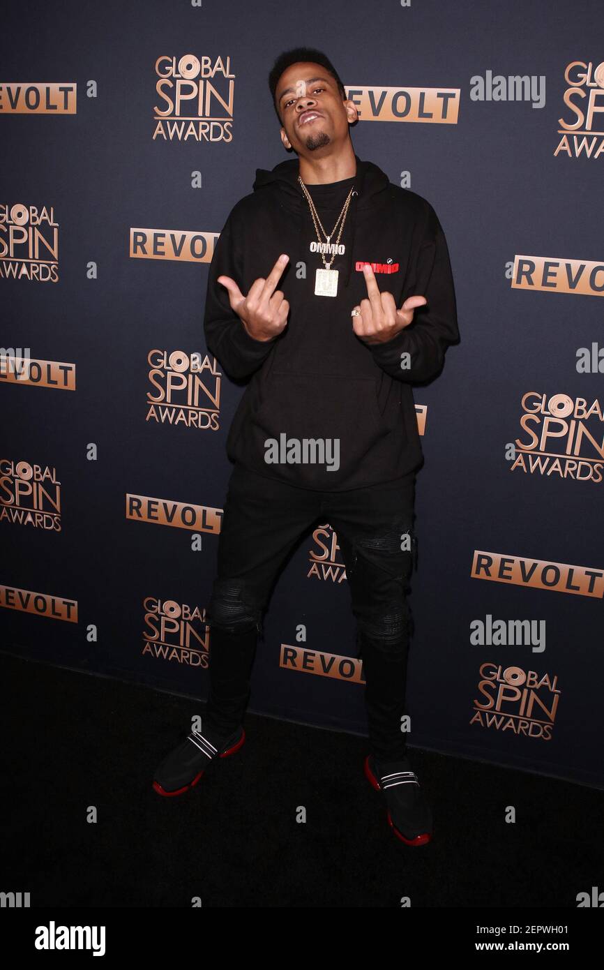 RJ arrives at the 6th Annual REVOLT TV Global Spin Awards held at The ...