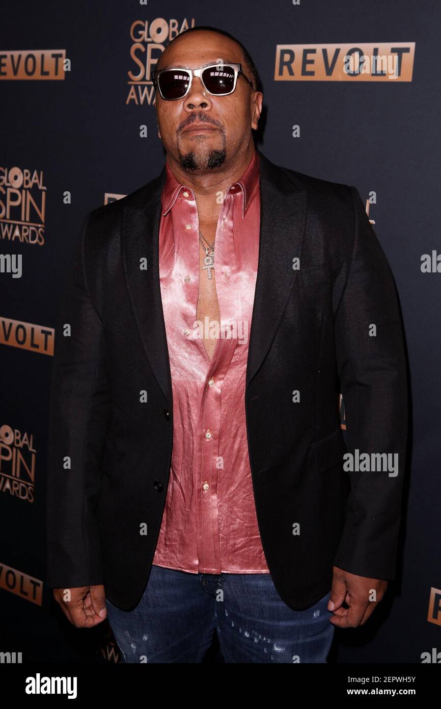 Timbaland arrives at the 6th Annual REVOLT TV Global Spin Awards held ...