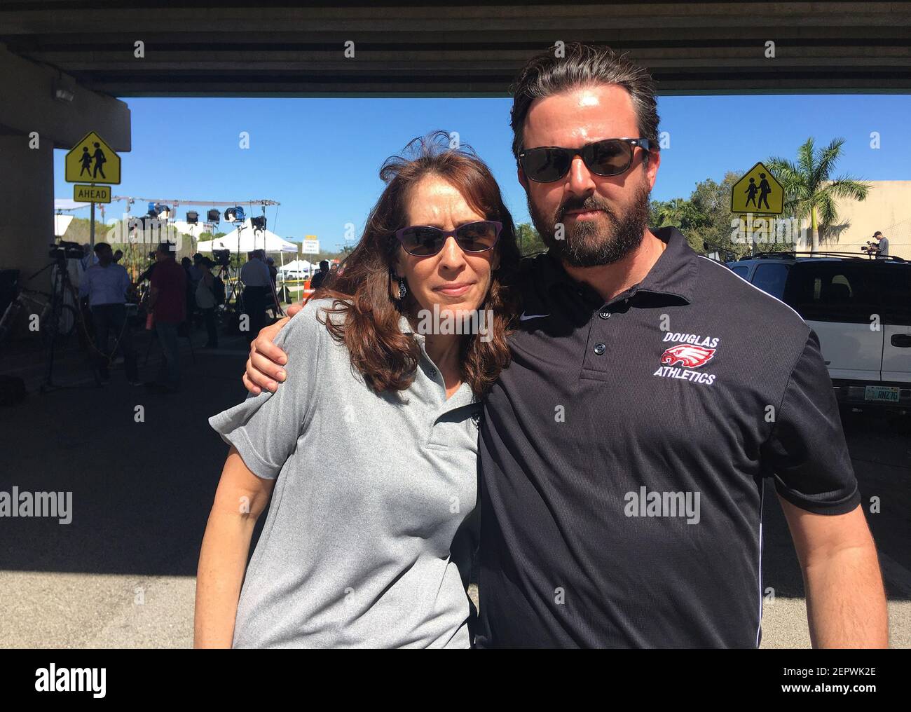 Ivy Schamis and Darren Levine, teachers at Marjory Stoneman Douglas High School in Parkland ...