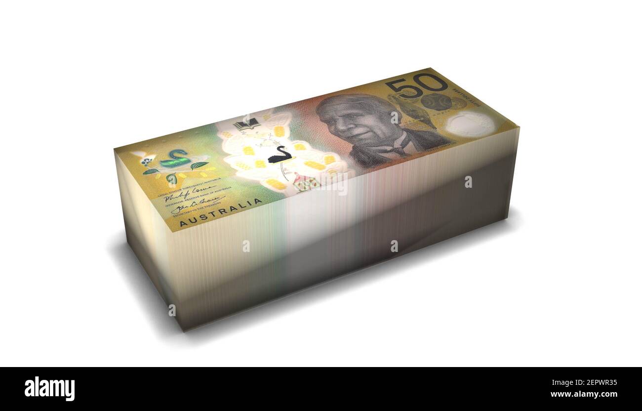 50 dollar note australian stack Cut Out Stock Images & Pictures - Alamy
