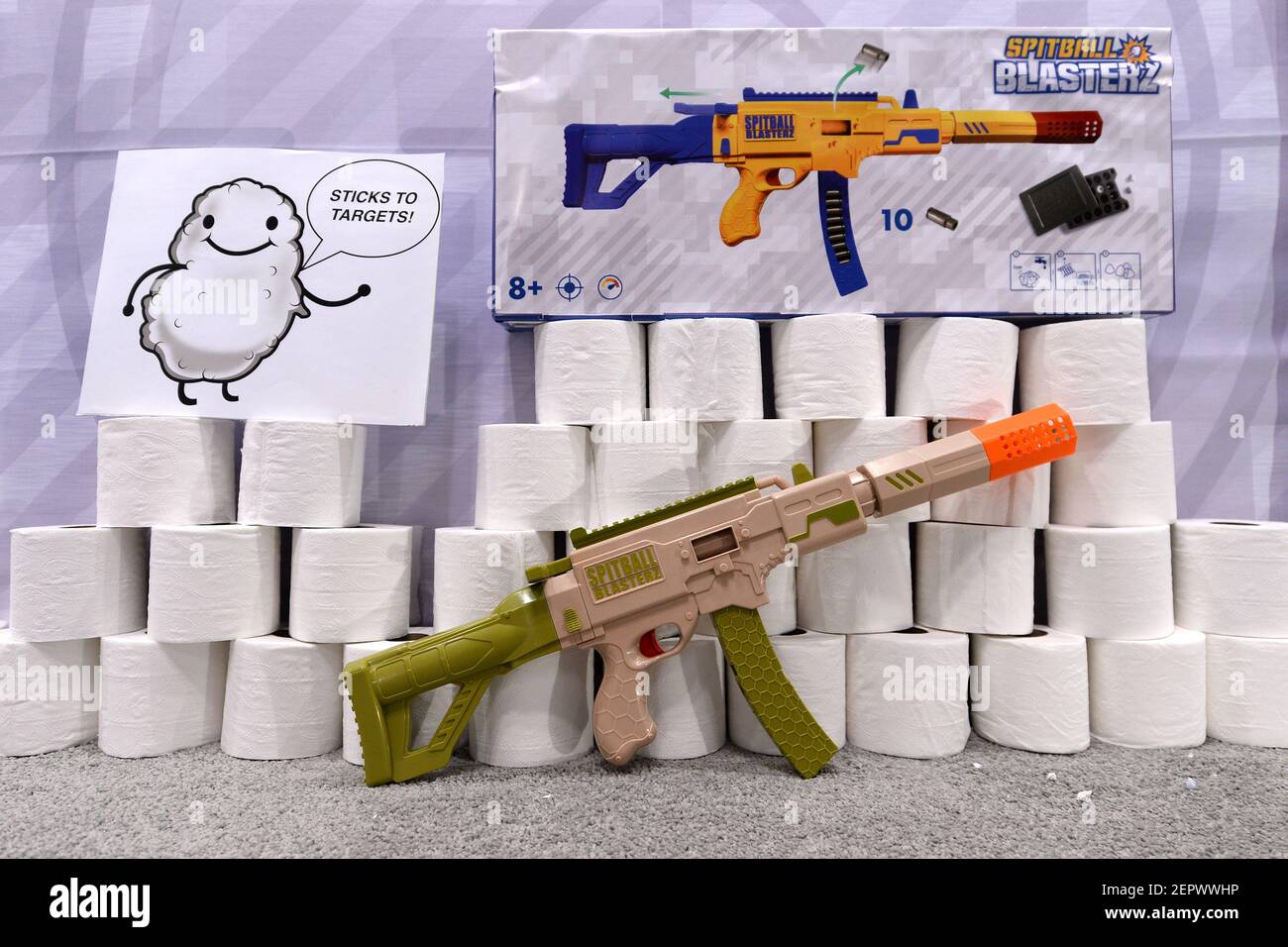 A "Spit-ball" blaster on display at the 115th annual North America ...