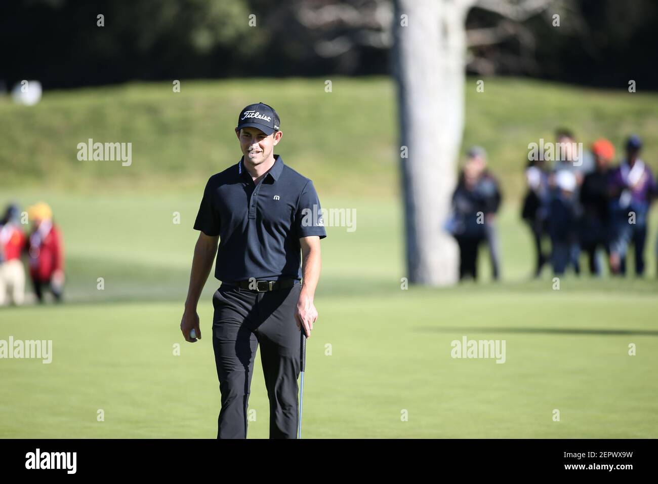February 17, 2018 Los Angeles, CA..Patrick Cantlay on the green during ...