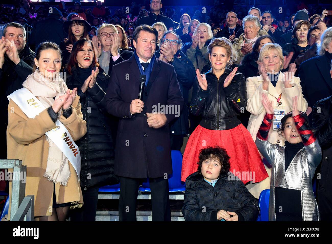 Denise Fabre, Christian and Laura Estrosi - Opening ceremony 134th Nice ...