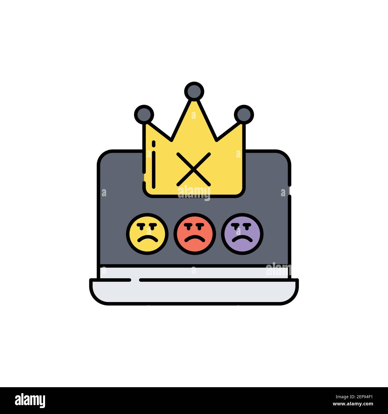 Discredit olor line icon. Pictogram for web page, mobile app, promo. UI ...