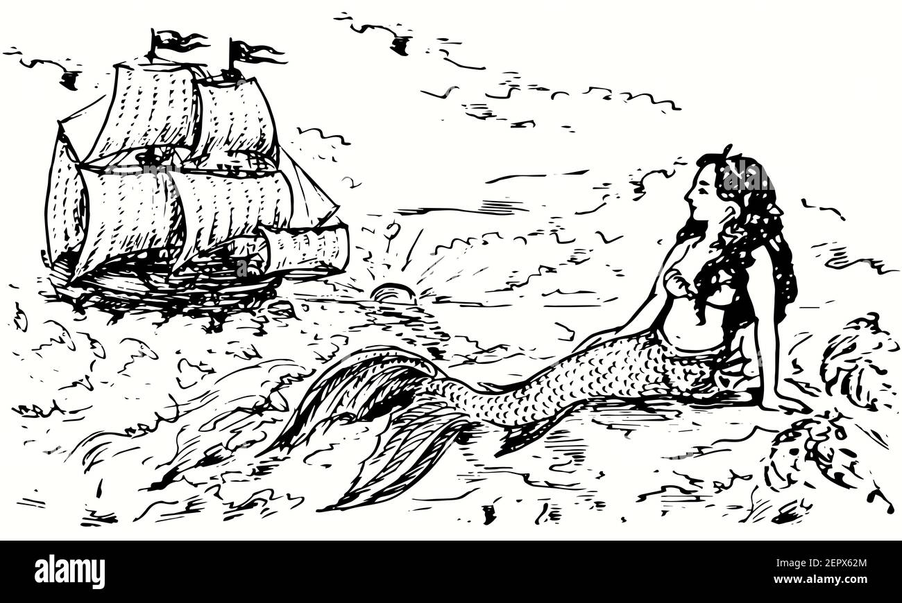Ship mermaid hi-res stock photography and images - Alamy