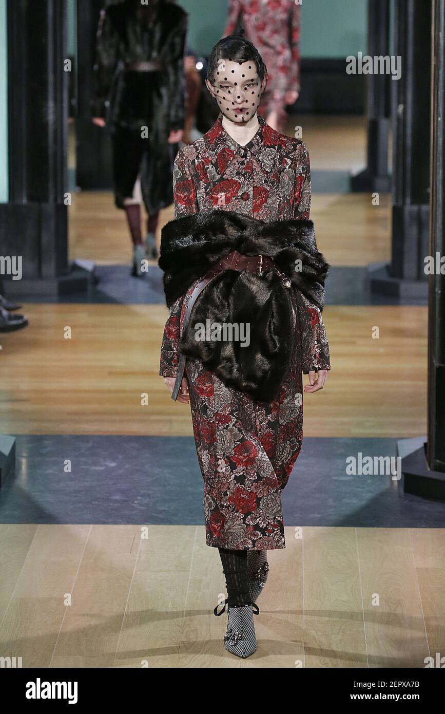Model Laura Toth walks on the runway during the Erdem Fashion Show at ...