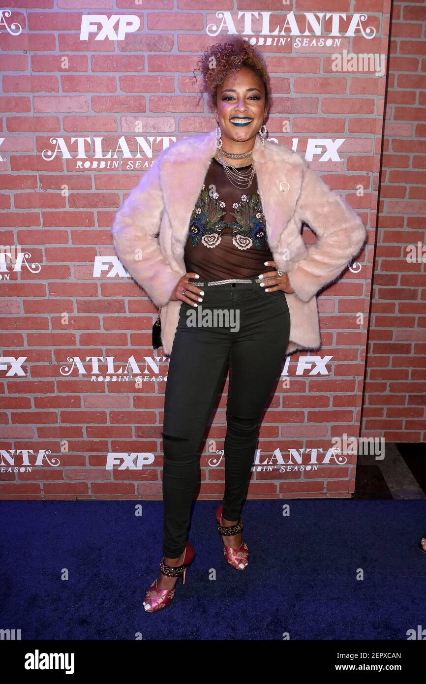 Amanda Seales arrives at the Premiere for FX's "Atlanta Robbin' Season ...