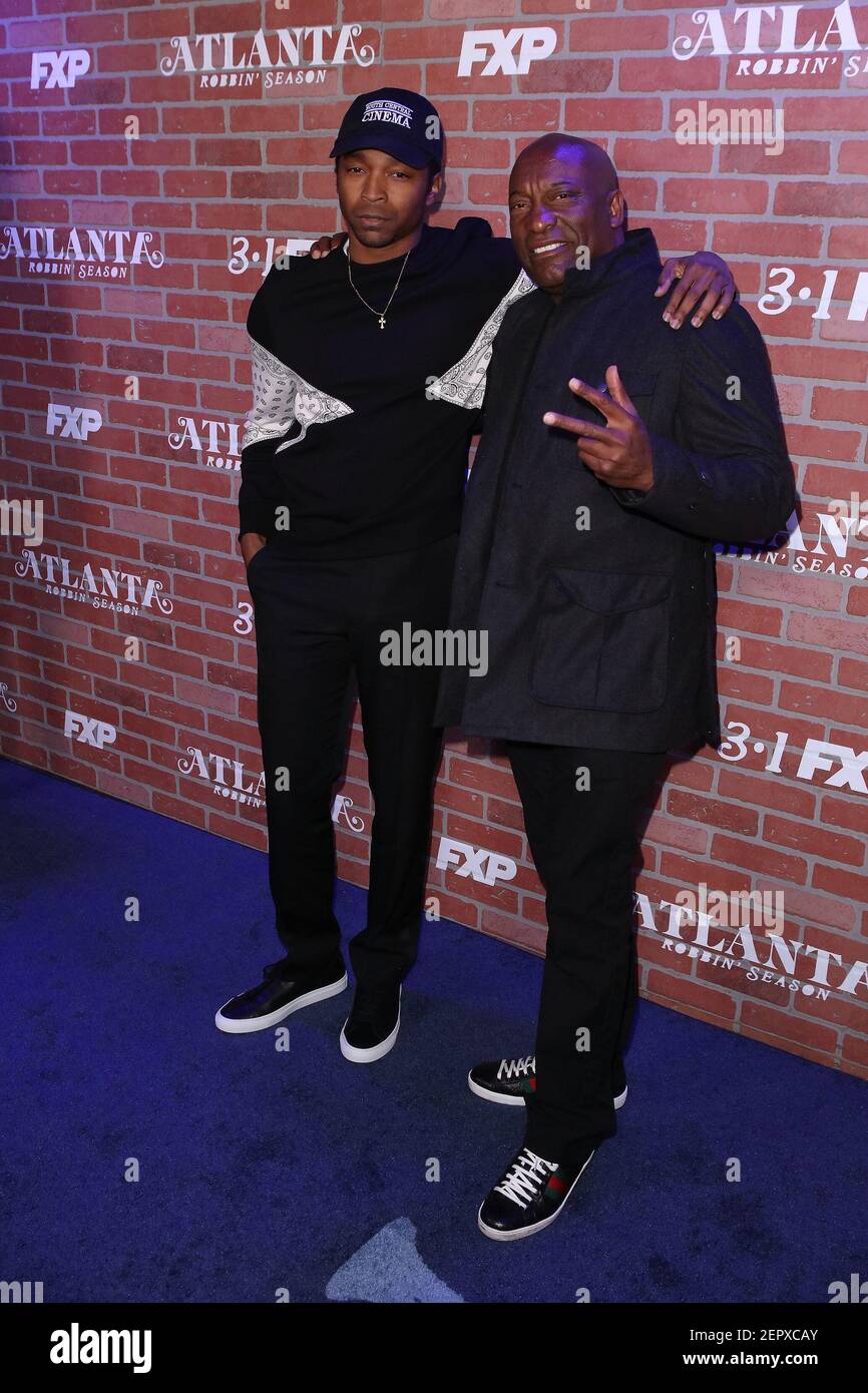 Malcolm Mays, John Singleton arrive at the Premiere for FX's "Atlanta ...